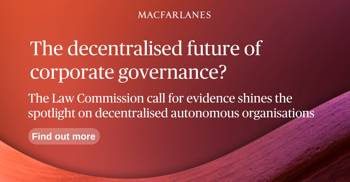 The decentralised future of corporate governance? - Macfarlanes