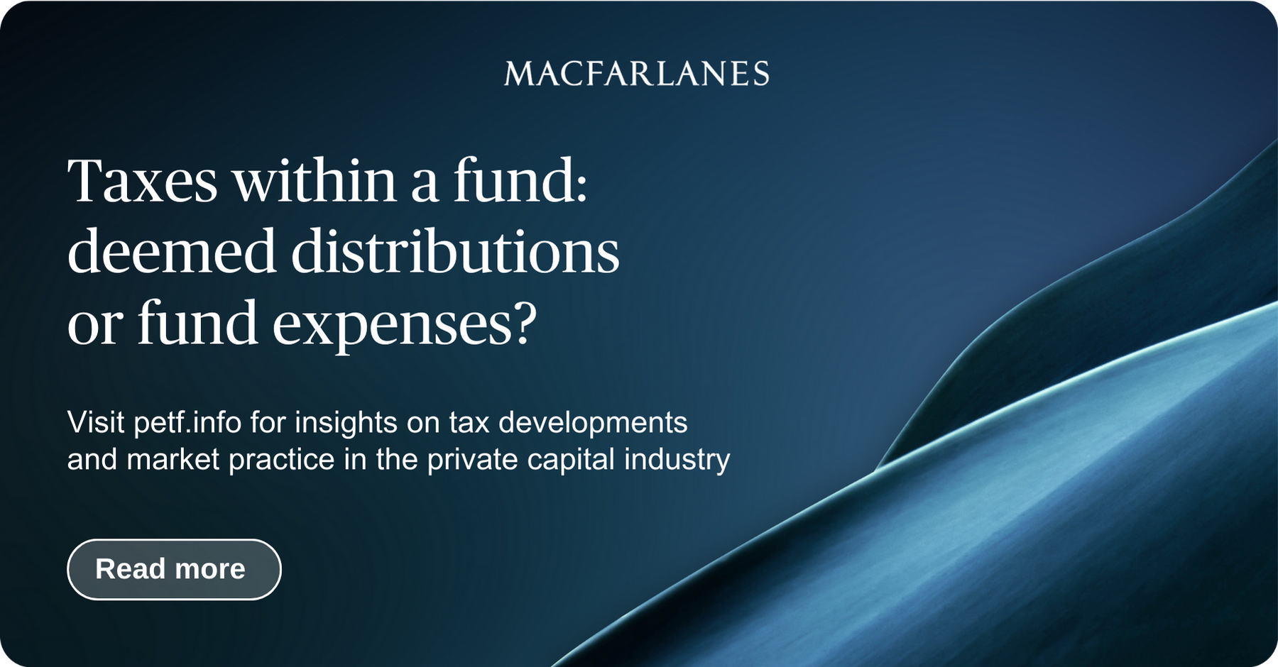 Taxes within a fund: deemed distributions or fund expenses? - Macfarlanes