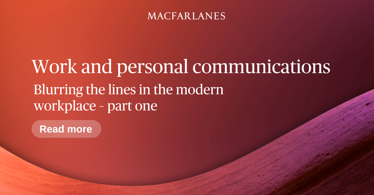 Work and personal communications: blurring the lines in the modern ...