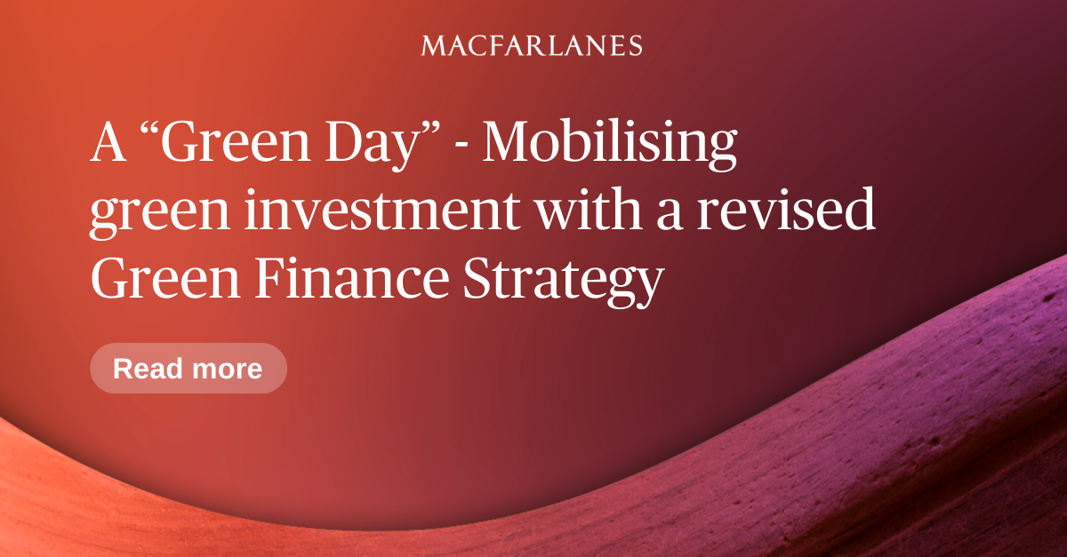 A “Green Day” - Mobilising green investment with a revised Green ...